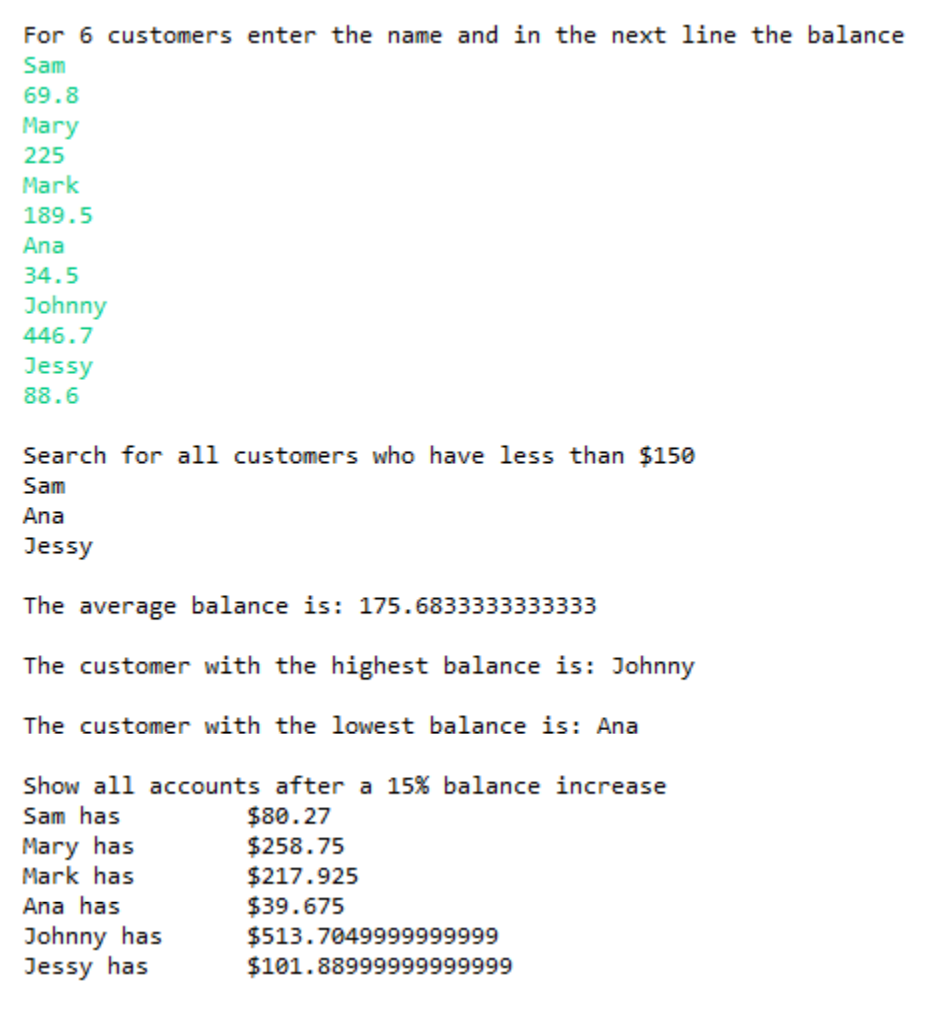 Solved . . Write a code for a banking program. a) In this | Chegg.com