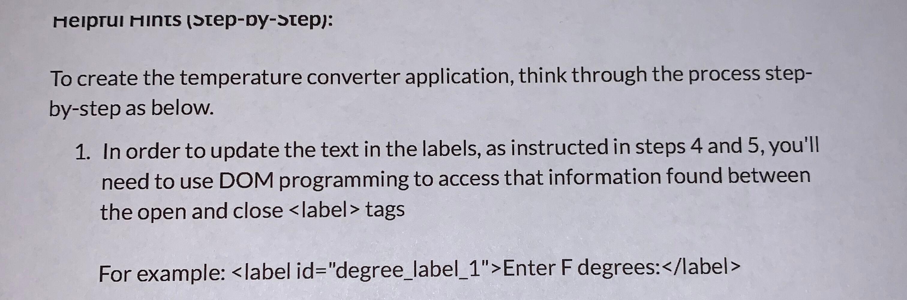 Solved Develop the Temperature Converter In this exercise, | Chegg.com