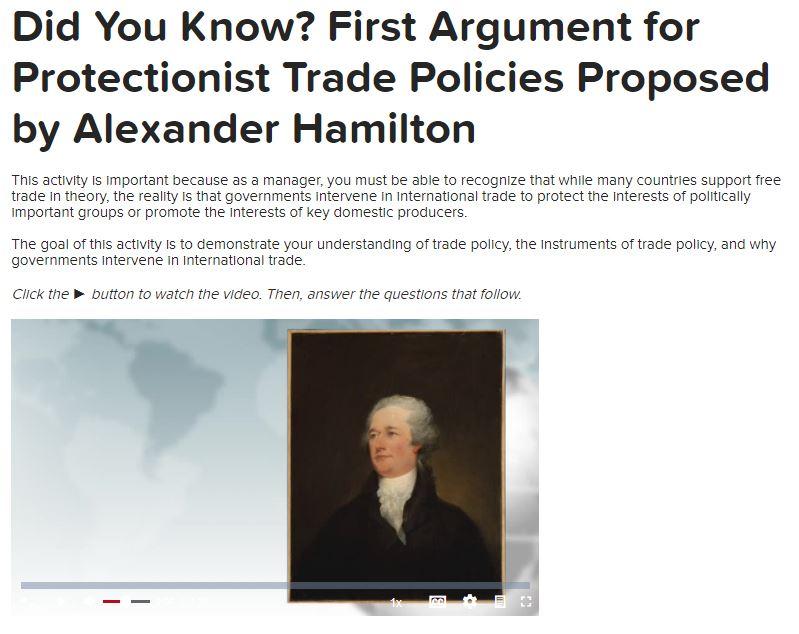 Solved Did You Know? First Argument for Protectionist Trade | Chegg.com