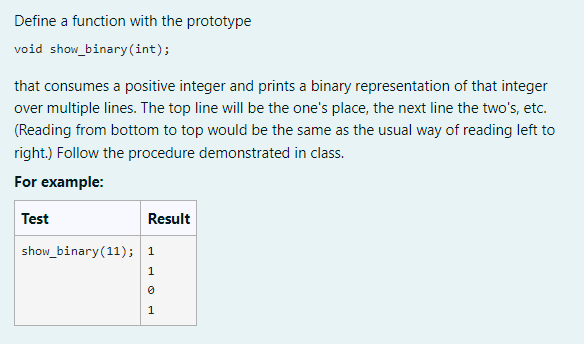 Solved Define a function with the prototype void | Chegg.com