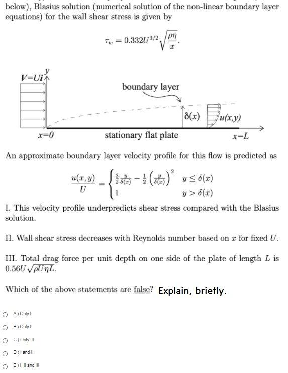 Solved below), Blasius solution (numerical solution of the | Chegg.com