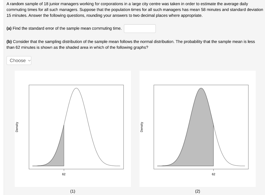 Solved A random sample of 18 junior managers working for | Chegg.com