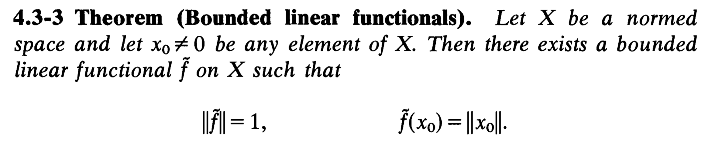 Solved 4.3-3 Theorem (Bounded linear functionals). Let X be | Chegg.com