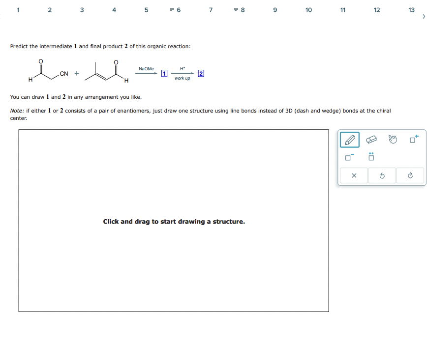Solved Predict the intermediate 1 ﻿and final product 2 ﻿of | Chegg.com