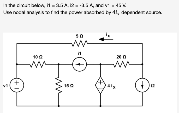 Solved In the circuit below, i 1=3.5 A, i2 =−3.5 A, and | Chegg.com