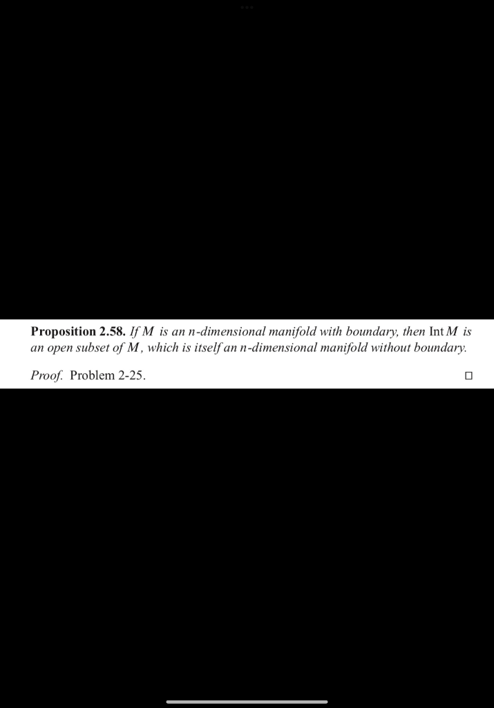 Proposition 2.58. If M is an n-dimensional manifold | Chegg.com