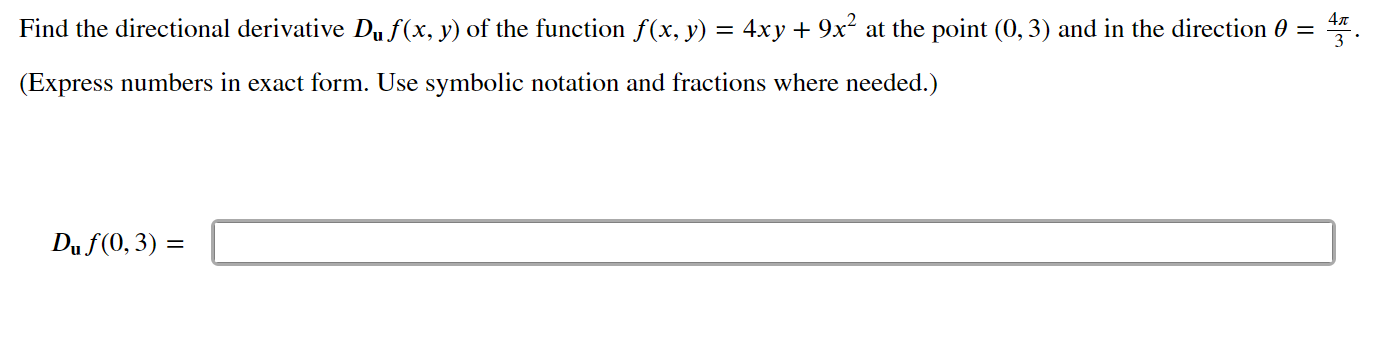 Solved Find the directional derivative Duf(x,y) of the | Chegg.com