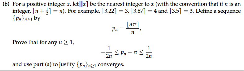 Solved For a positive integer x, ﻿let [x] ﻿be the nearest | Chegg.com