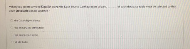 Solved When You Create A Typed Dataset Using The Data Source 7381