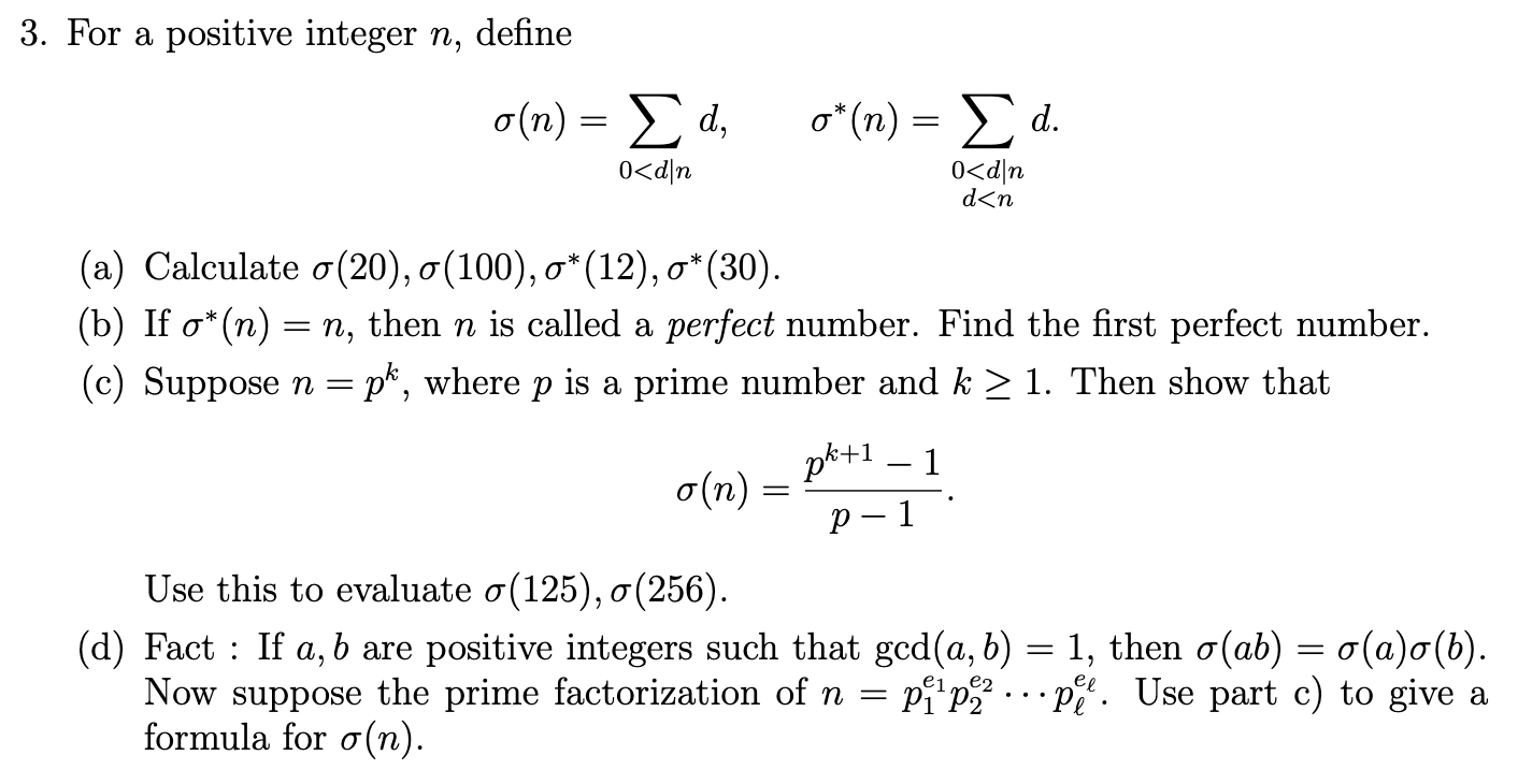 Solved 3. For a positive integer n, define | F(x) = Đd, | 0 | Chegg.com