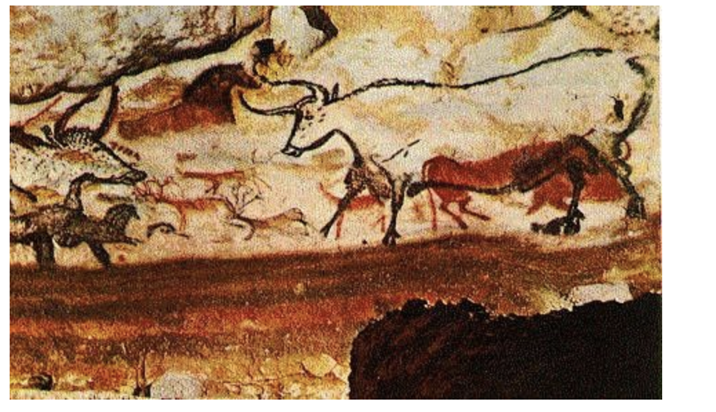 Solved Rhinoceros, Wounded Man, and Bison, Lascaux Cave, | Chegg.com