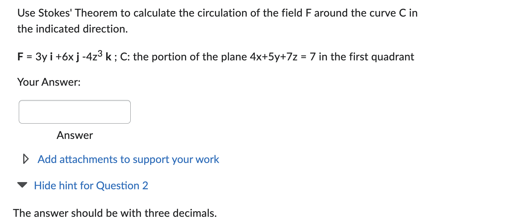 Solved Use Stokes' Theorem to calculate the circulation of | Chegg.com