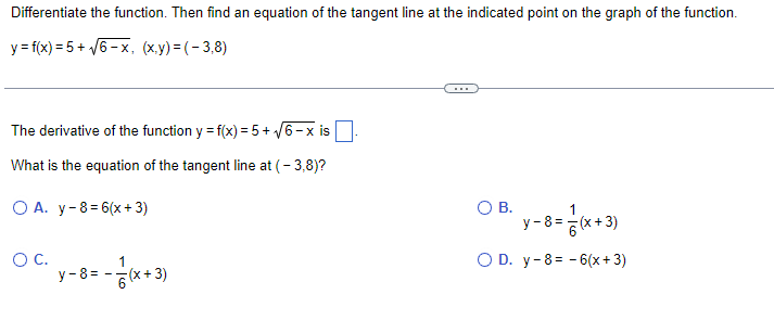 Solved Differentiate the function. Then find an equation of | Chegg.com