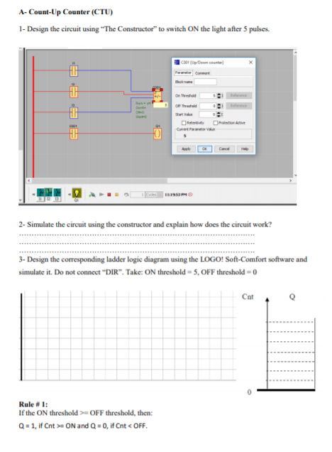 A- Count-Up Counter (CTU) 1- Design the circuit using | Chegg.com