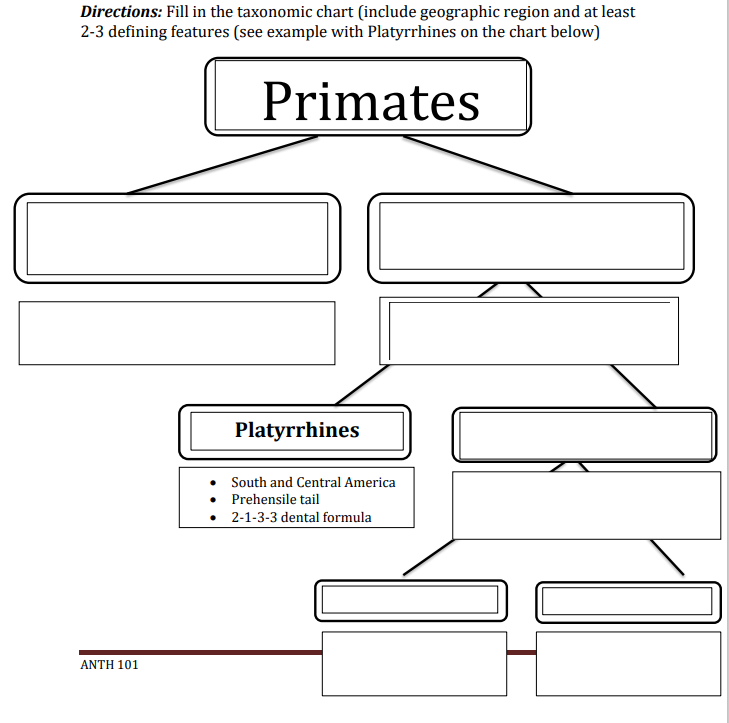 Solved fill in the taxonomic chartDirections: Fill in the | Chegg.com