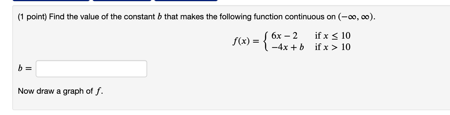 Solved Find the value of the constant 𝑏b that makes | Chegg.com