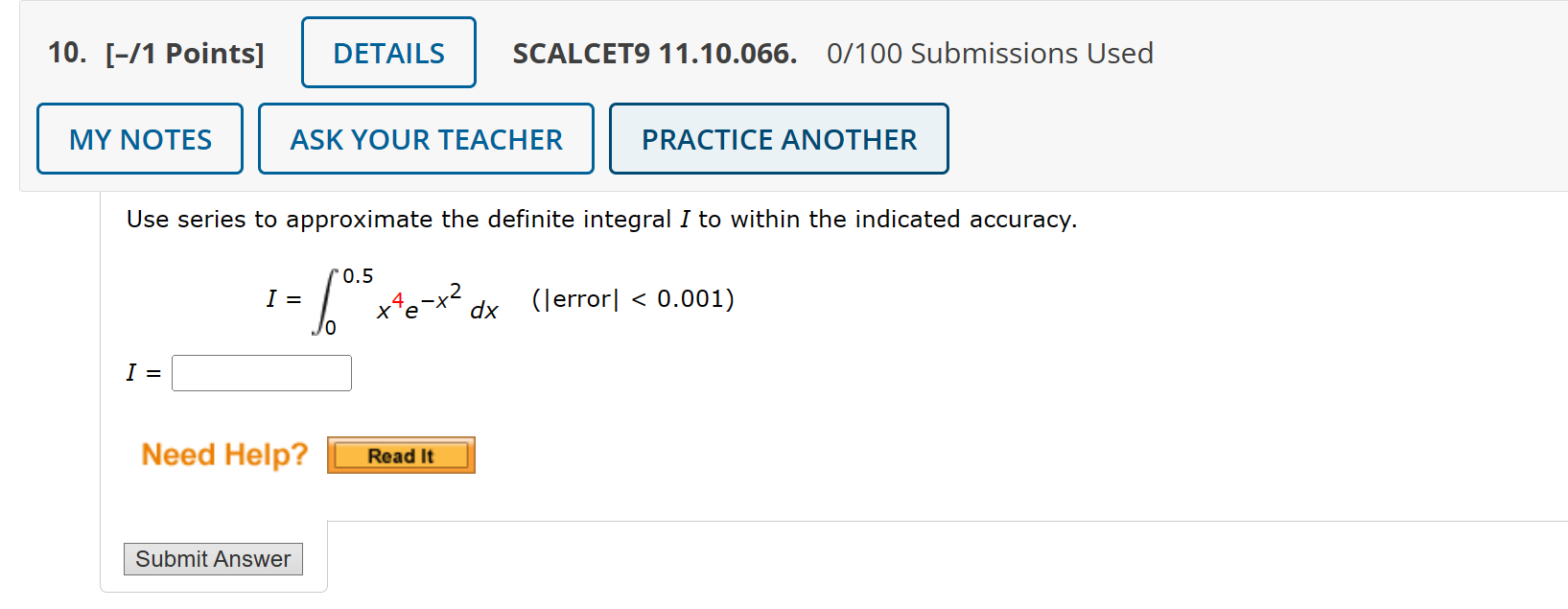 Solved Points] SCALCET9 11.10.065. 0/100 Submissions Used se | Chegg.com