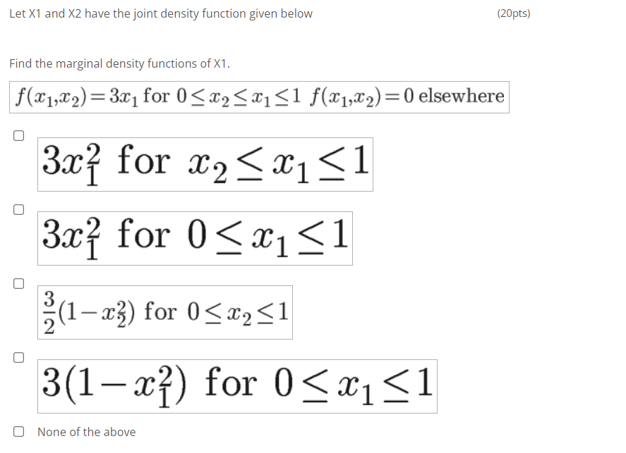 Solved Let X1 and X2 have the joint density function given | Chegg.com
