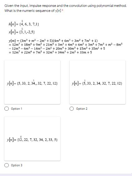Solved Which Is True About Convolution And Correlation 2787