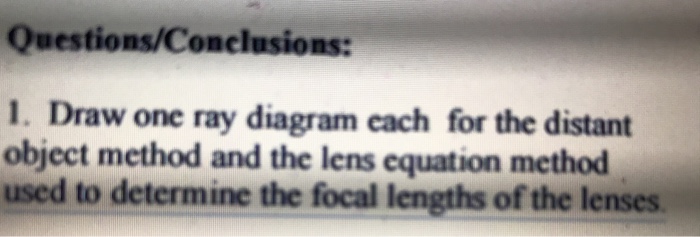 Solved Draw one ray diagram each for the distant object | Chegg.com
