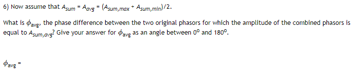 Solved 6) Now assume that Asum =Aavg=(Asum, max +Asum, min | Chegg.com