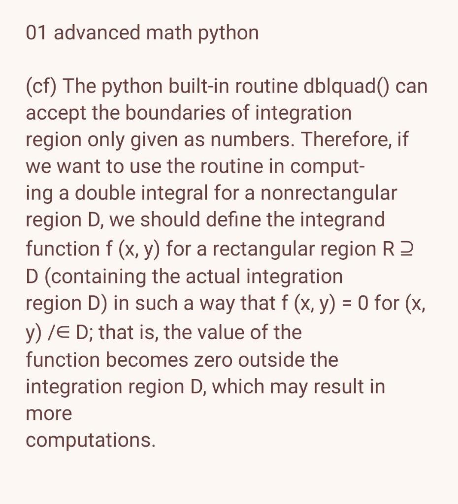 01 advanced math python (cf) The python built-in | Chegg.com