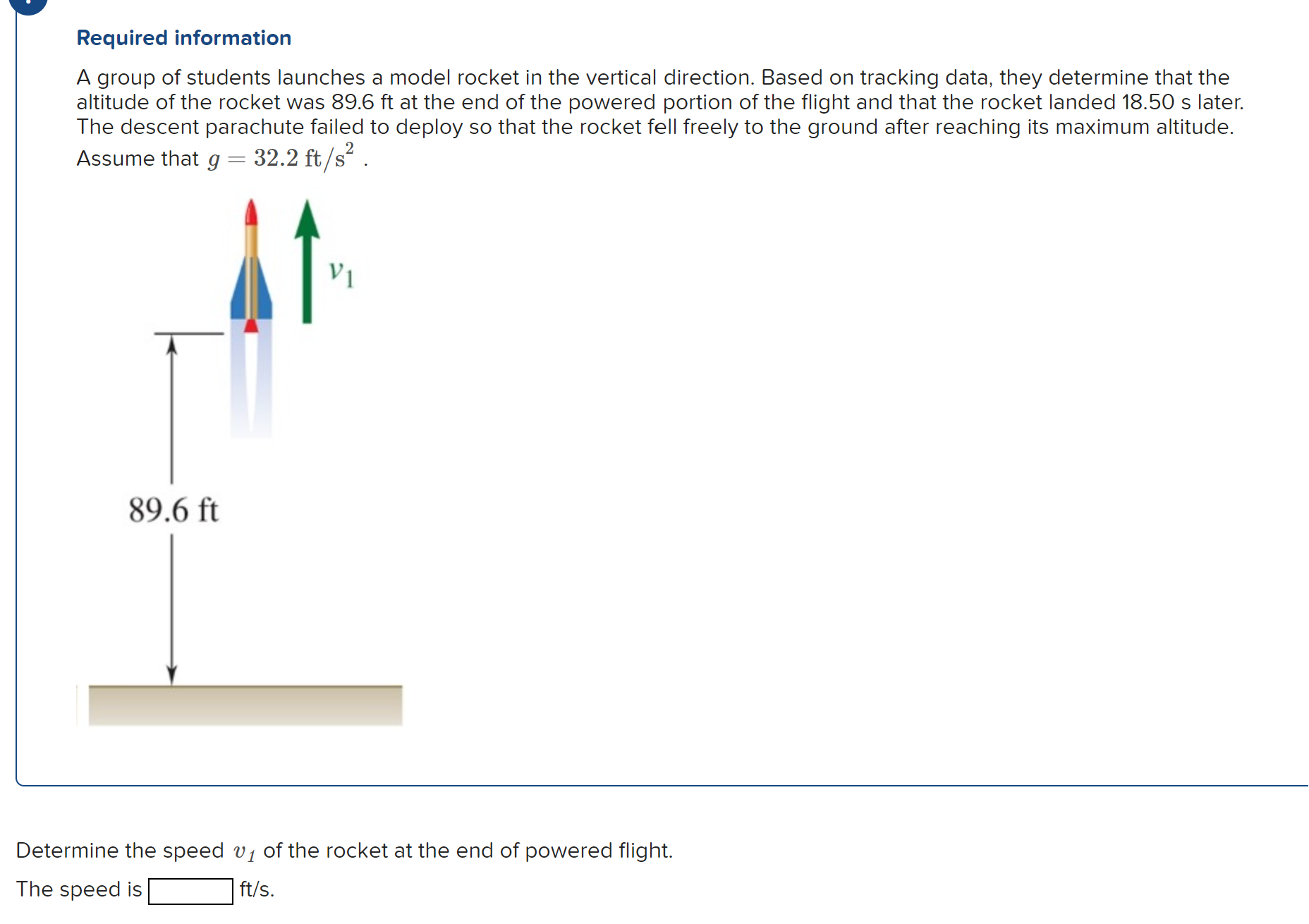 Solved Required informationA group of students launches a | Chegg.com