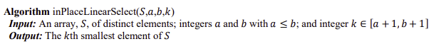 Solved Write an in-place version of the linear selection | Chegg.com