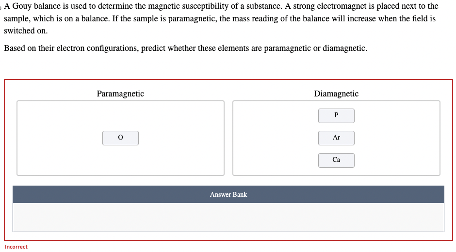 Solved A Gouy balance is used to determine the magnetic | Chegg.com