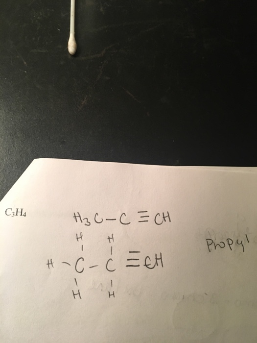 Solved C3H4 expanded structure and name (Alkene or alkyne) | Chegg.com