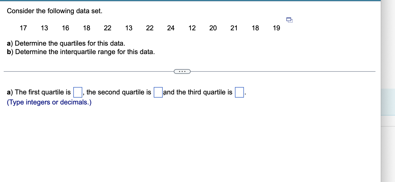 Solved Consider the following data | Chegg.com