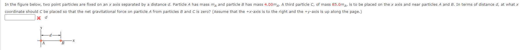 Solved In the figure below, two point particles are fixed on | Chegg.com