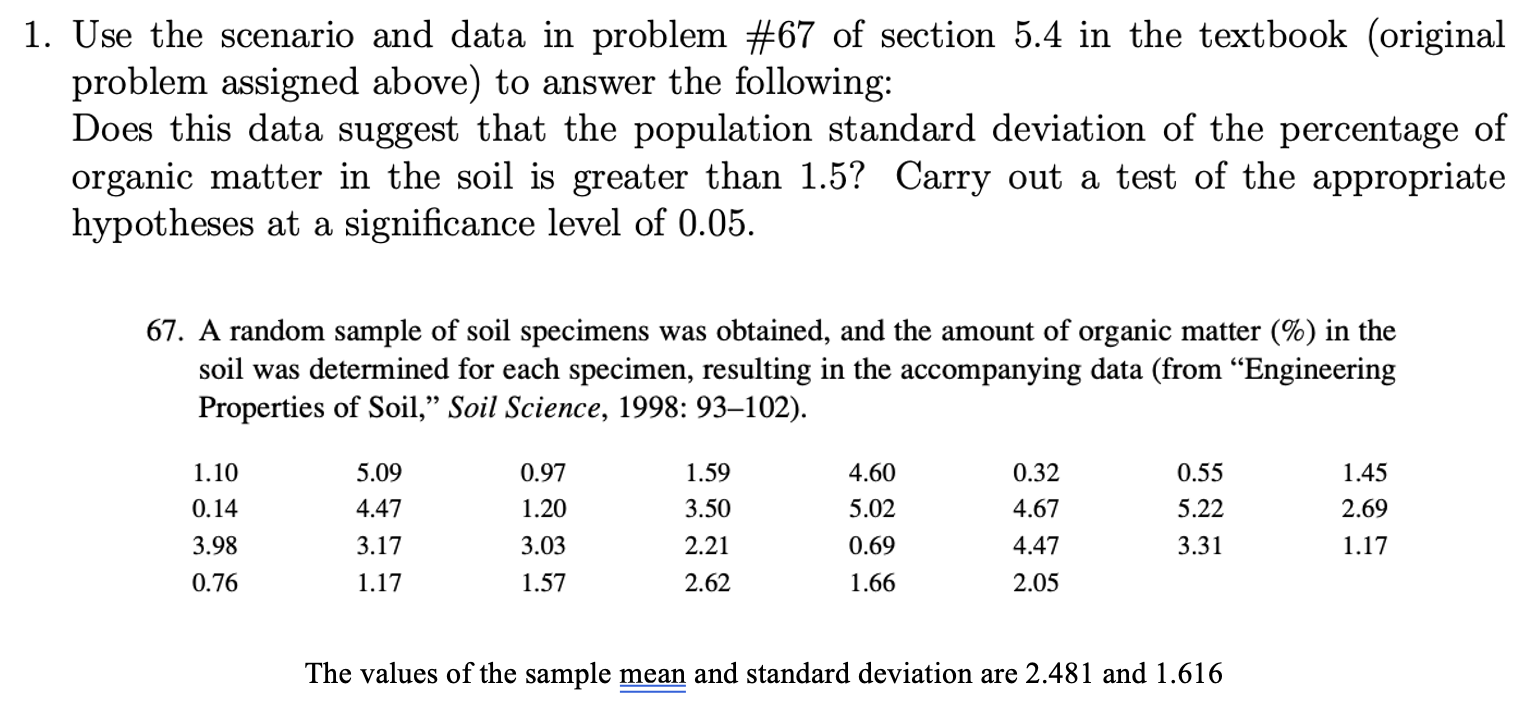 Solved Use the scenario and data in problem \#67 of section | Chegg.com