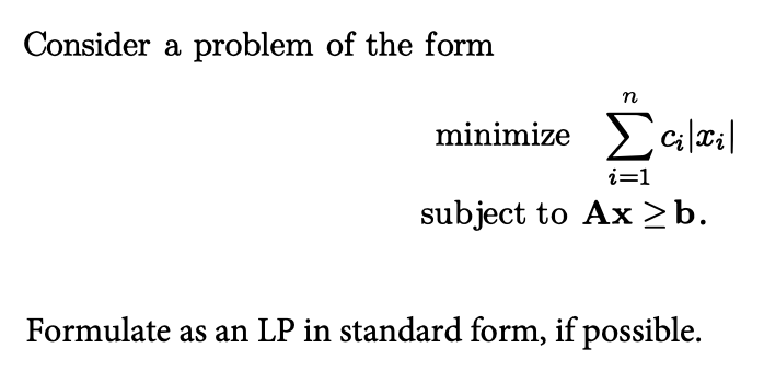 Solved Consider a problem of the form minimize subject to | Chegg.com