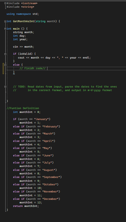 Solved 810 Lab Parsing Datescomplete Main To Read Dates 8149