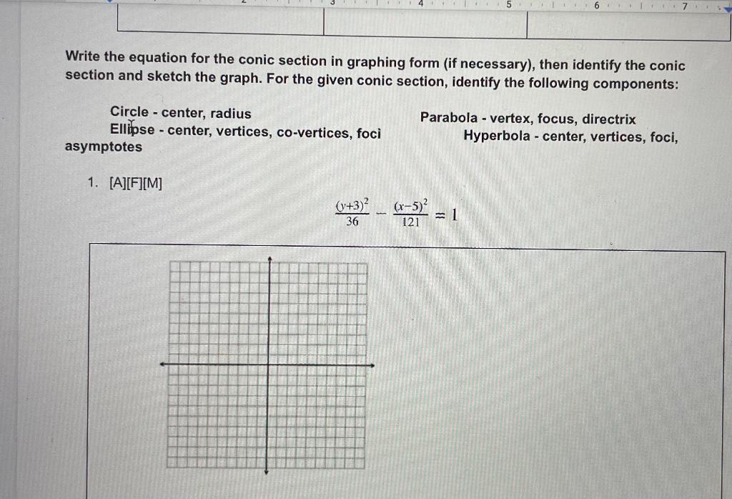 Solved 56.17 Write the equation for the conic section in | Chegg.com