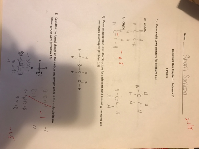 Solved Draw a valid Lewis structure for (Problem 1.4) | Chegg.com