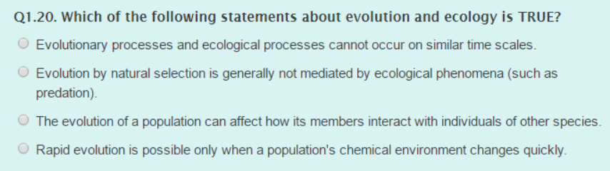 Solved Q1.20. Which of the following statements about | Chegg.com
