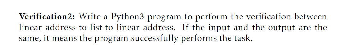 Solved Verification 2 Write A Python3 Program To Perform 