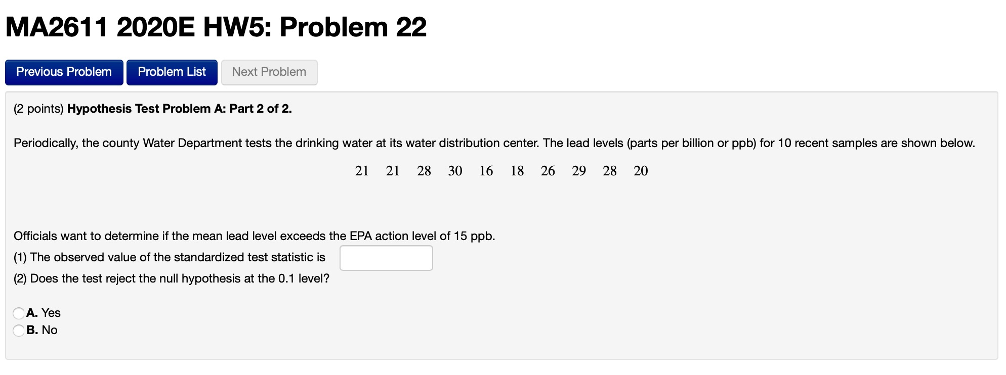 Solved MA2611 2020E HW5: Problem 22 Previous Problem Problem | Chegg.com