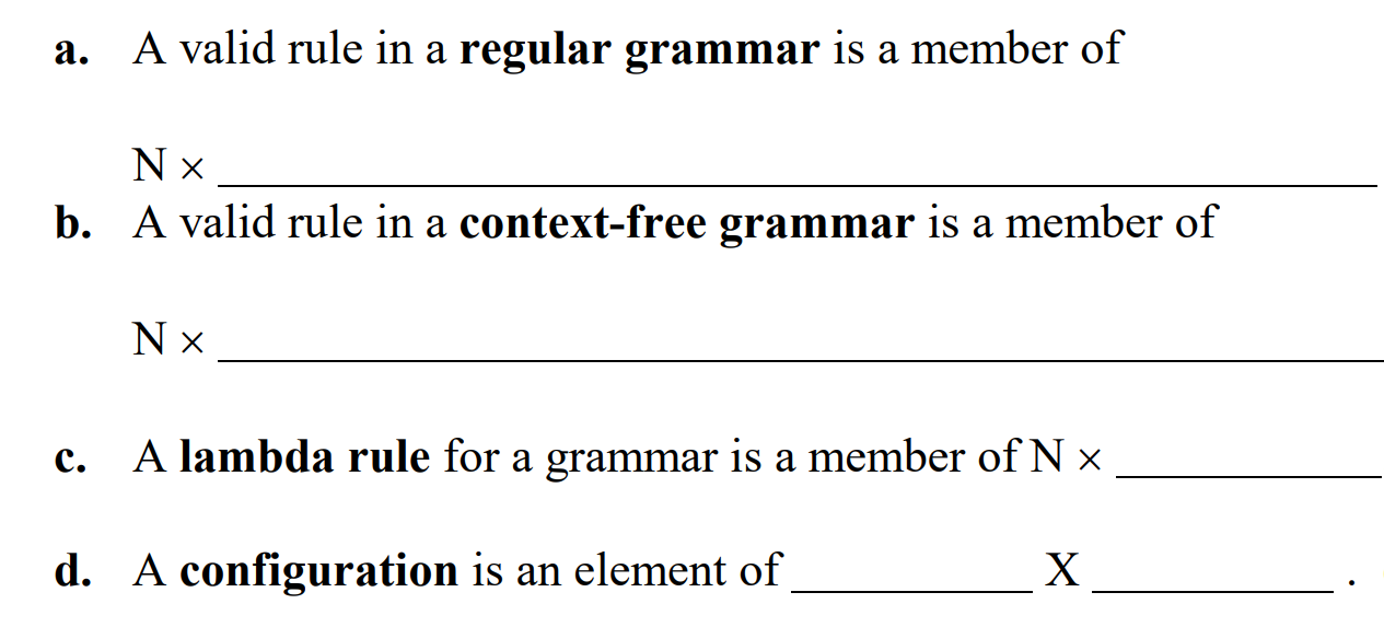 2. Fill in the blanks with formal notation (U, X, set | Chegg.com