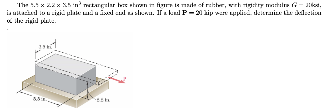 Solved The 5.5 x 2.2 x 3.5 in rectangular box shown in | Chegg.com