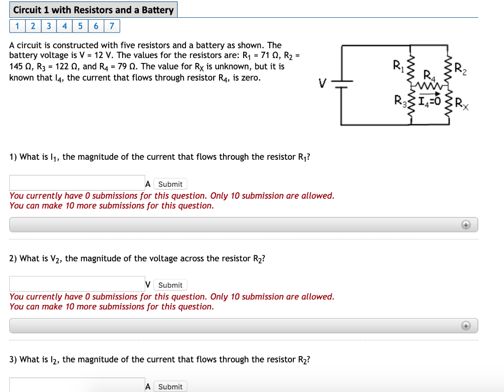 Solved Circuit 1 with Resistors and a Battery A circuit is | Chegg.com
