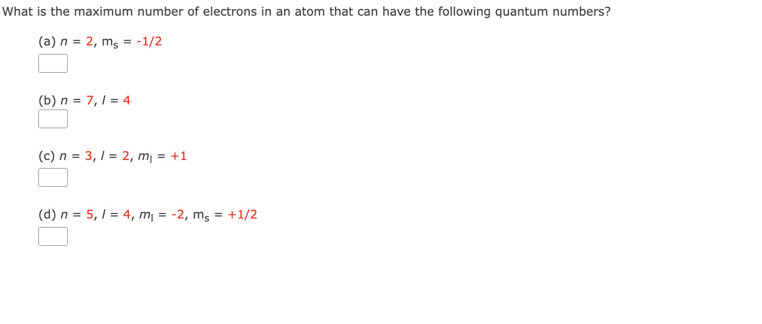 Solved Vhat is the maximum number of electrons in an atom | Chegg.com