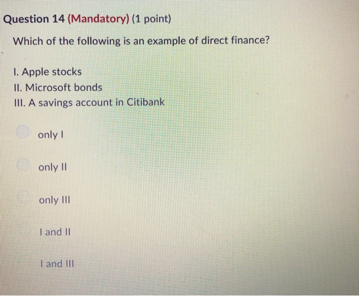 Solved Which of the following is an example of direct | Chegg.com