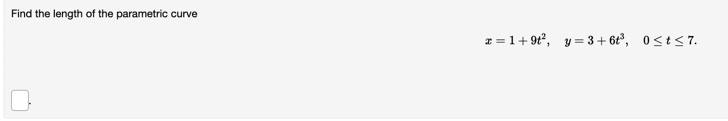 Solved Find the length of the parametric curve | Chegg.com