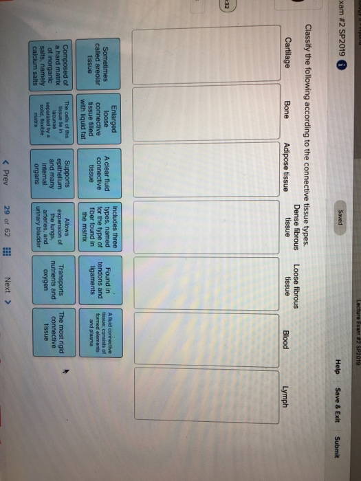 Solved xam #2 SP2019 Help Save & Exit Submit Classify the | Chegg.com