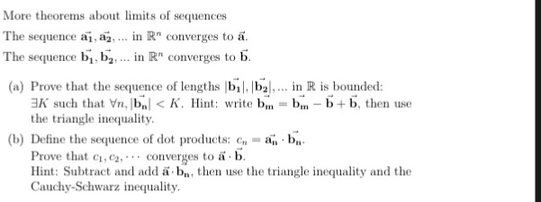 Solved More theorems about limits of sequences The sequence | Chegg.com