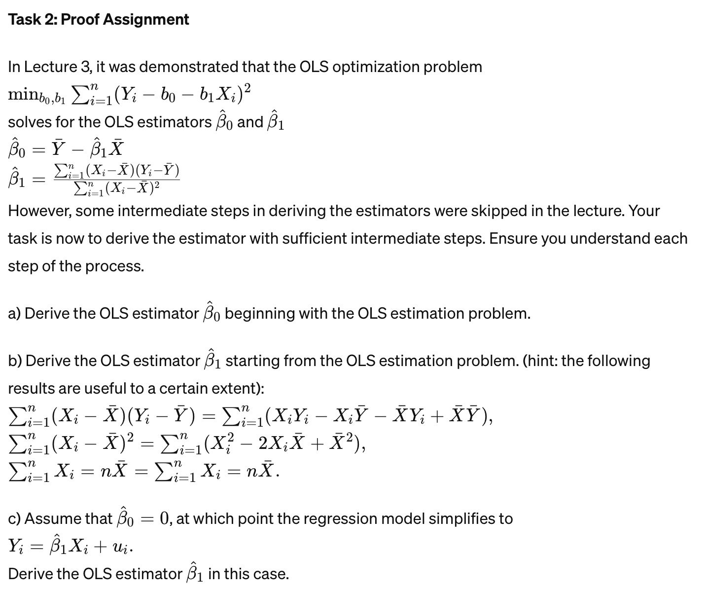 Solved lask 2: Proof Assignment In Lecture 3, it was | Chegg.com