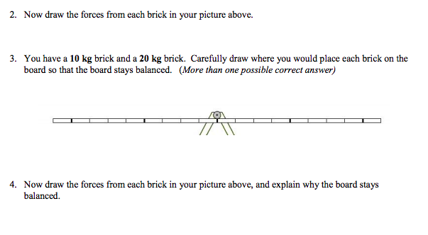 Solved 2. Now draw the forces from each brick in your | Chegg.com